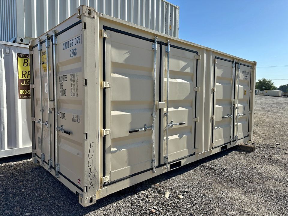 20ft High Cube Side/ Door Shipping Container – containervaultco.com